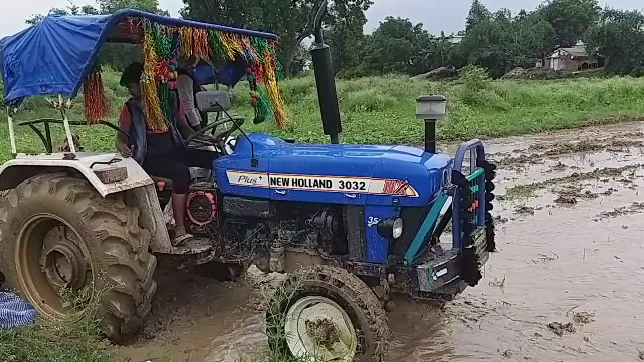 Tractor 🚜 Puddling with heavy Rotavator | रोटावेटर हल से खेत की जुताई ...