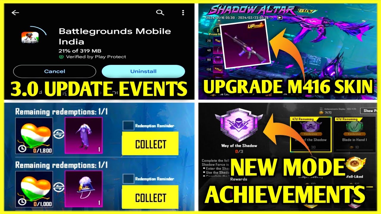 BGMI 3.0 UPDATE ALL NEW EVENTS😍 | REPUBLIC DAY EVENT | UPGRADE M416 ...