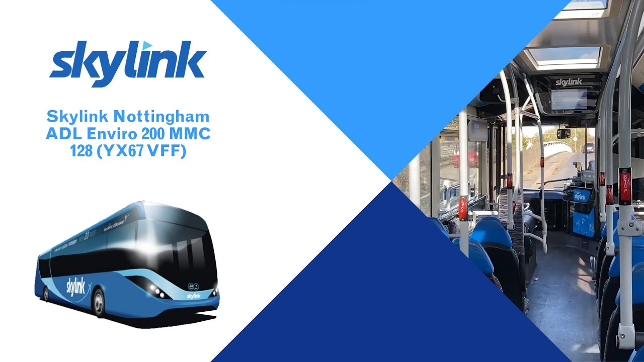 FAST DRIVER: Trent Barton Skylink Nottingham ADL Enviro 200 MMC [128 ...