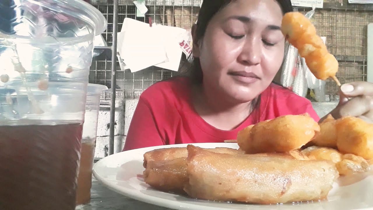 Quail eggs. (Itlog pugo). Lumpiang gulay(vegetable spring roll) MUKBANG ...