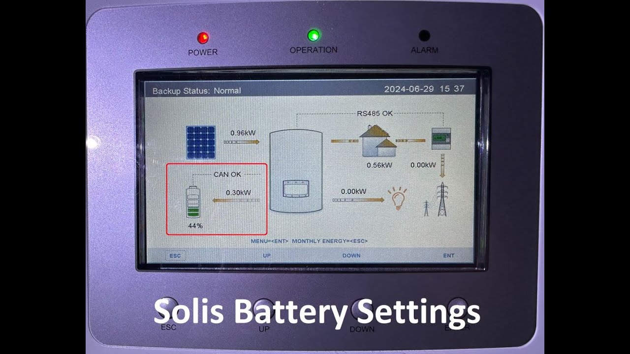 Solis Inverter Battery Settings - YouTube