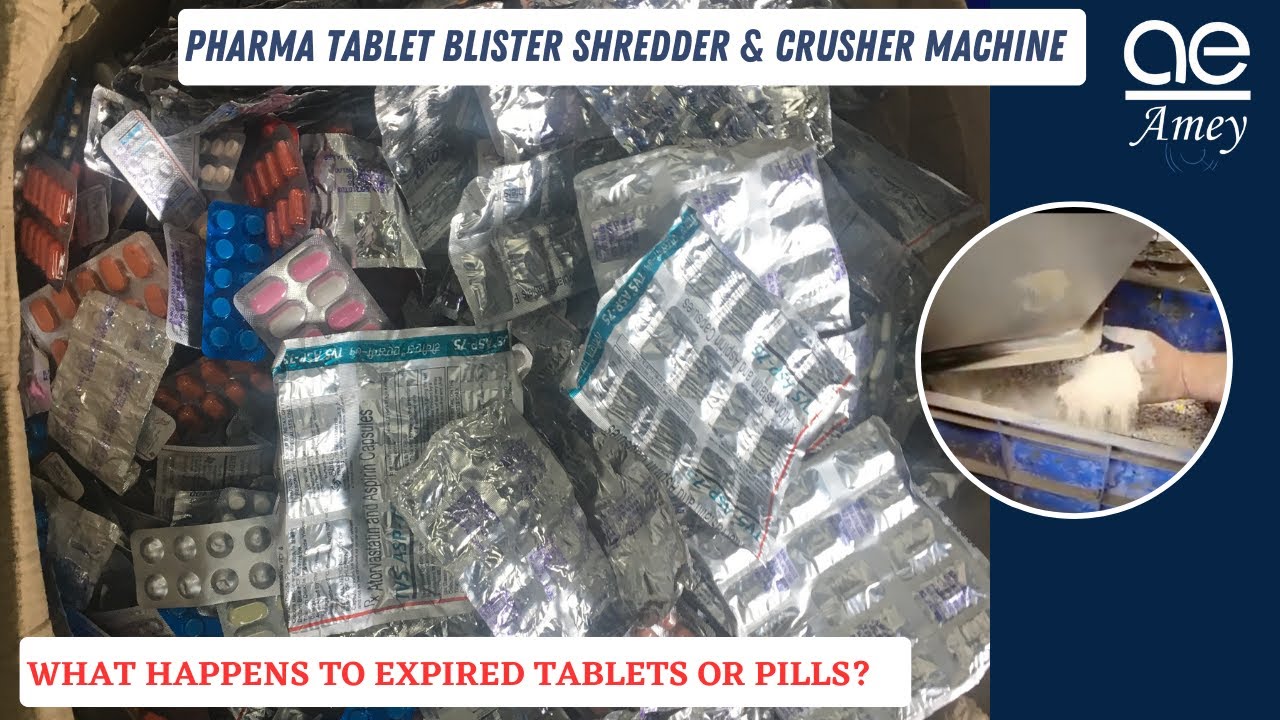 Waste Pharma Tablet / Capsules Blister Shredder and Crusher Machine ...