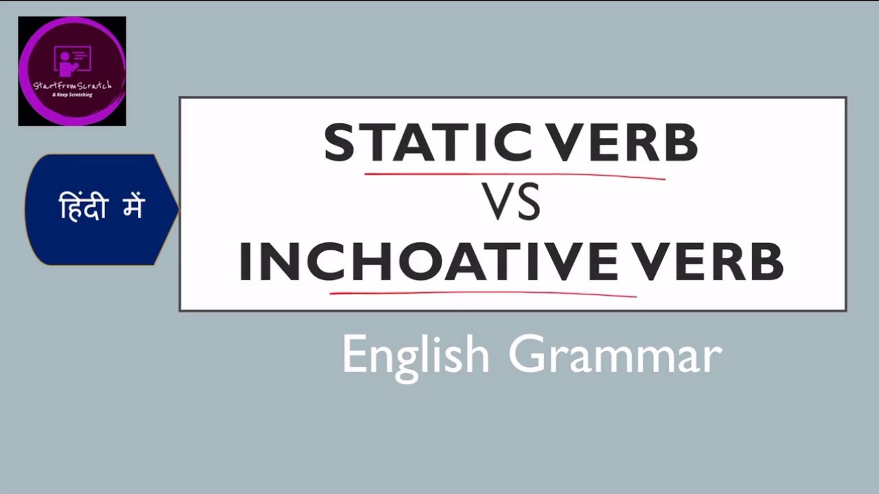 Verb | Static Verb vs Inchoative Verb | Meaning | Similarity And ...