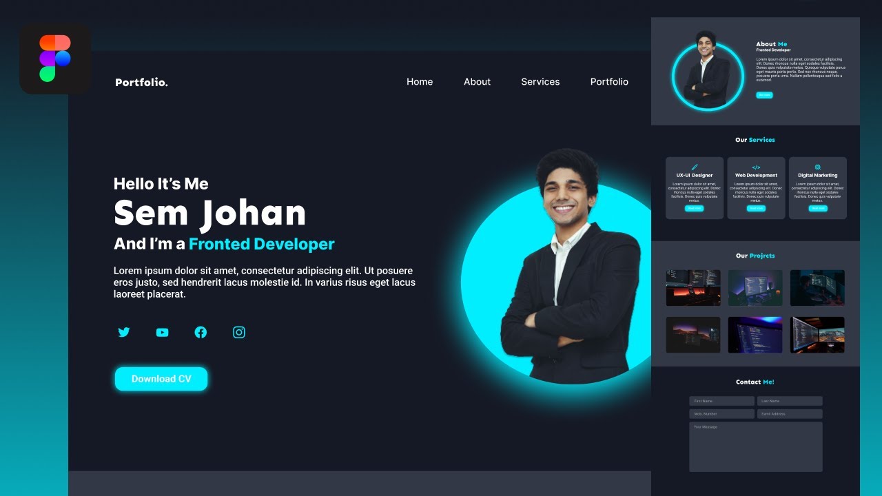Design Your Unique figma Portfolio | Figma portfolio design - YouTube