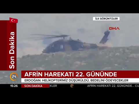 AFRIN HAREKATIN DA DUSEN HELIKOPTERIMIZIN GORUNTUSU