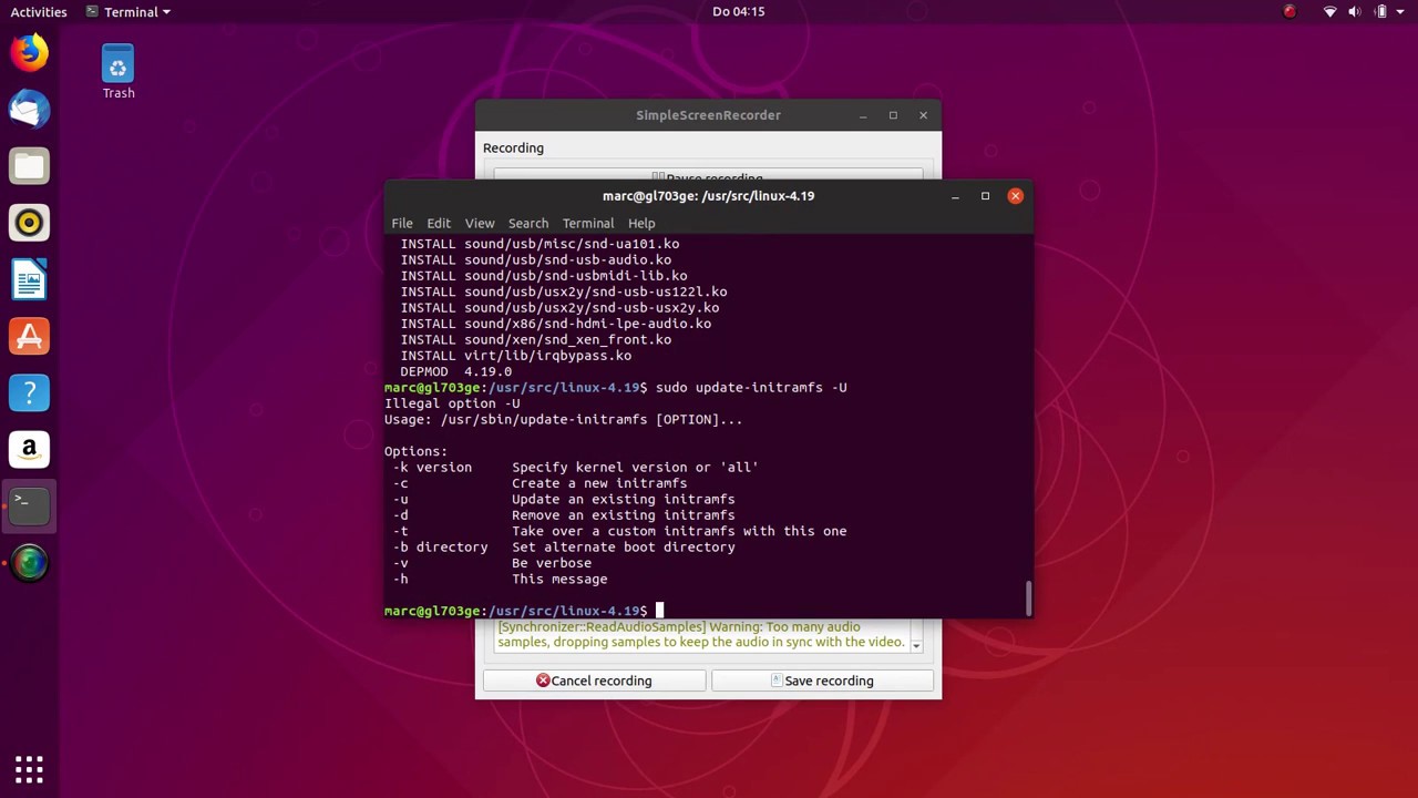 Installing Ubuntu 18.10 on Asus GL703-GE / GL503-GE (with Touchpad ...