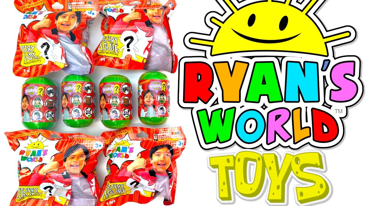 Opening Ryan's World Mystery Figures & Series 10 Squishy Figures - no ...