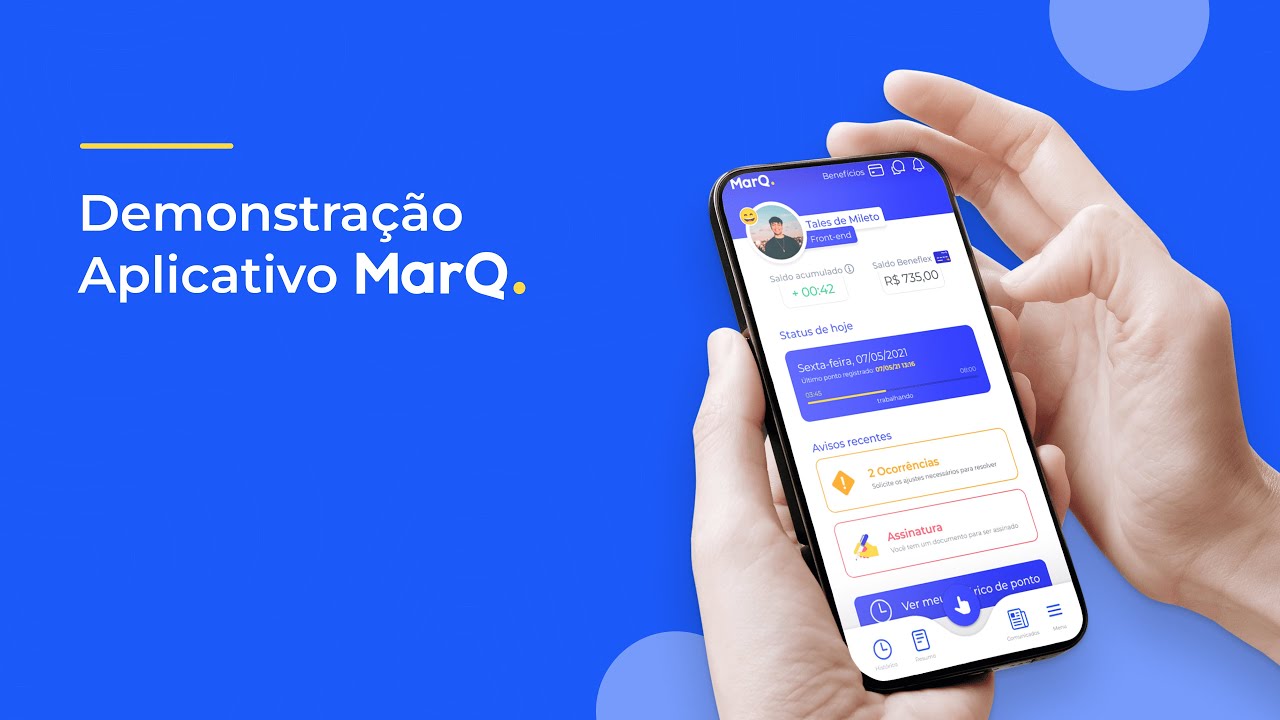 Demonstração aplicativo de ponto para colaboradores - MarQ. - YouTube