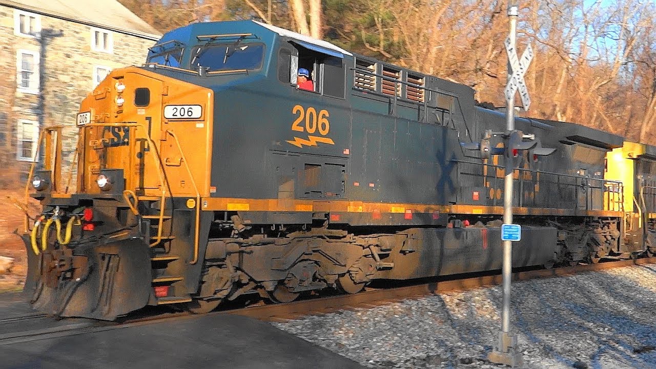 CSX Coal Train Crossing Gun Road On The Old Main Line - YouTube