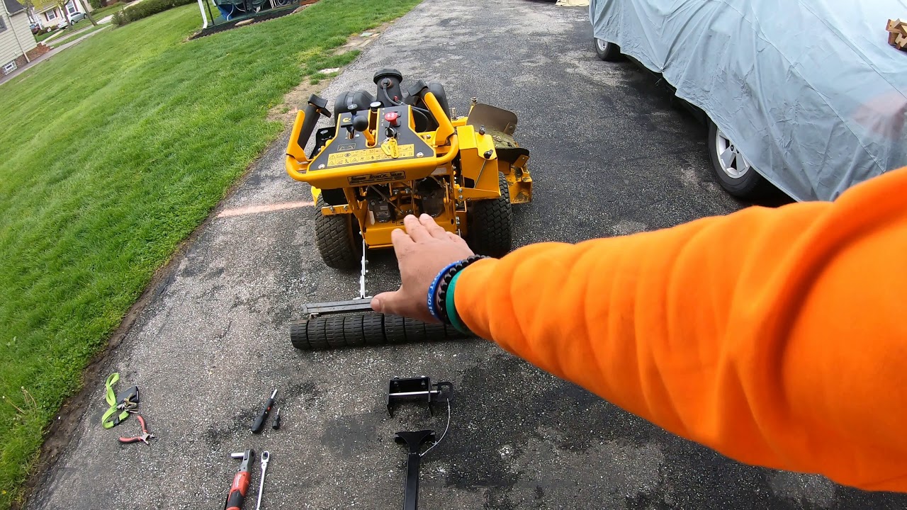 HOW TO INSTALL the X2 velke sulky on a Wright walk behind mower - YouTube