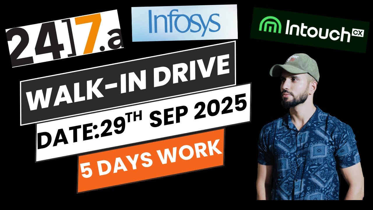 3 Walk-In | Infosys | IntouchCX | [24]7.ai | Walk-In Drive | Date:20th ...