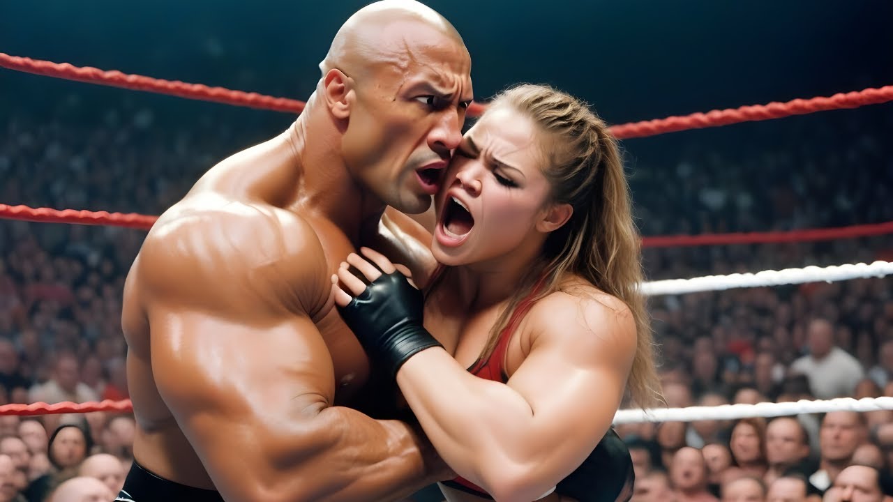 The Rock vs Ronda Rousey in WWE's Most Unbelievable Intergender Match ...