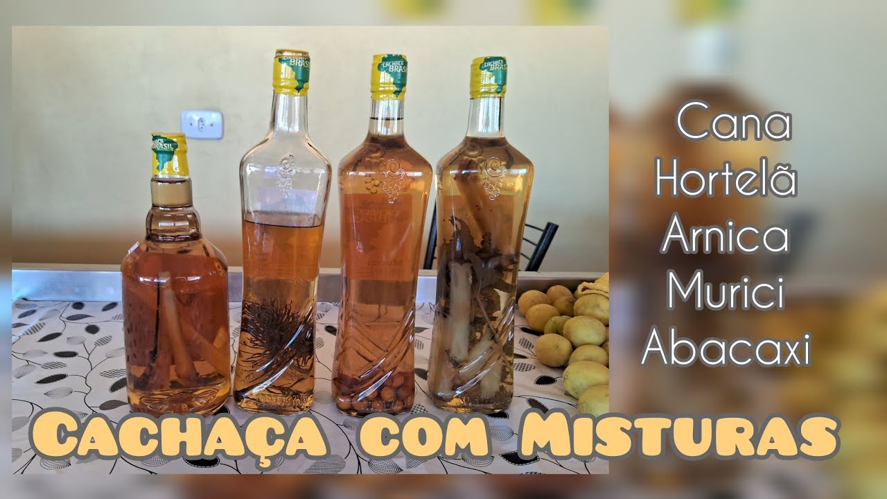 CACHAÇA Artesanal COM MISTURAS Cana de açúcar, Arnica , Murici, caju ...
