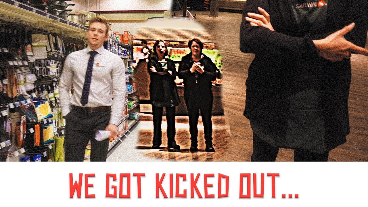 Getting Kicked out of Grocery Stores CHALLENGE (GONE BANANAS) - YouTube