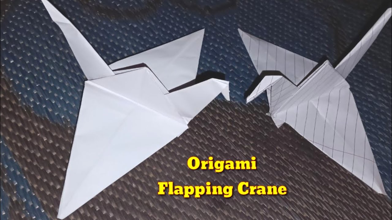 how to flapping crane origami । फ्लैपिंग पेपर क्राफ्ट। KN GAMIT - YouTube