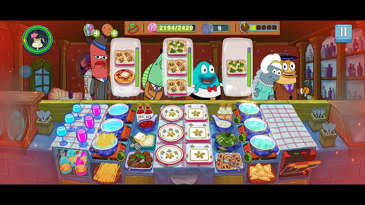 SpongeBob: Krusty Cook-Off - Pasta La Vista (Level 77/120) - YouTube