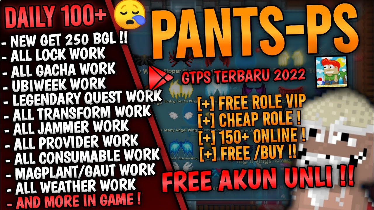 FREE 250 BGL + FREE ROLE | GROWTOPIA PRIVATE SERVER TERBARU | GT 4.05 ...