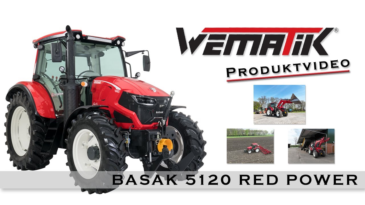 Traktor BASAK Red Power 5120 - Produktvideo Trecker in Aktion ...
