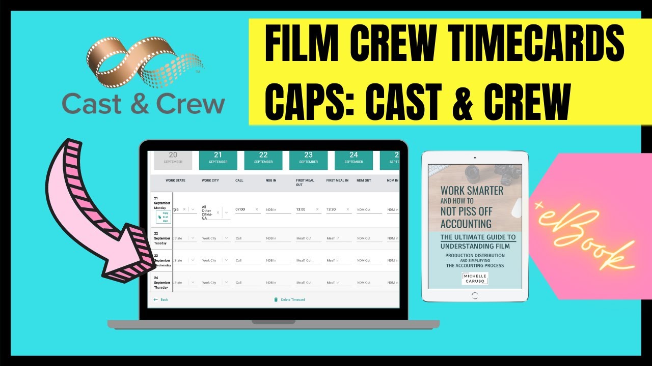 How to create a Cast and Crew Timecard (CAPS) - YouTube