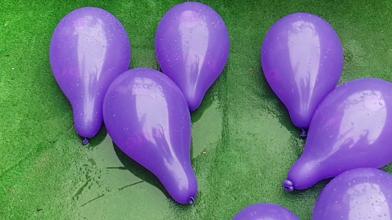 Purple water balloons - YouTube
