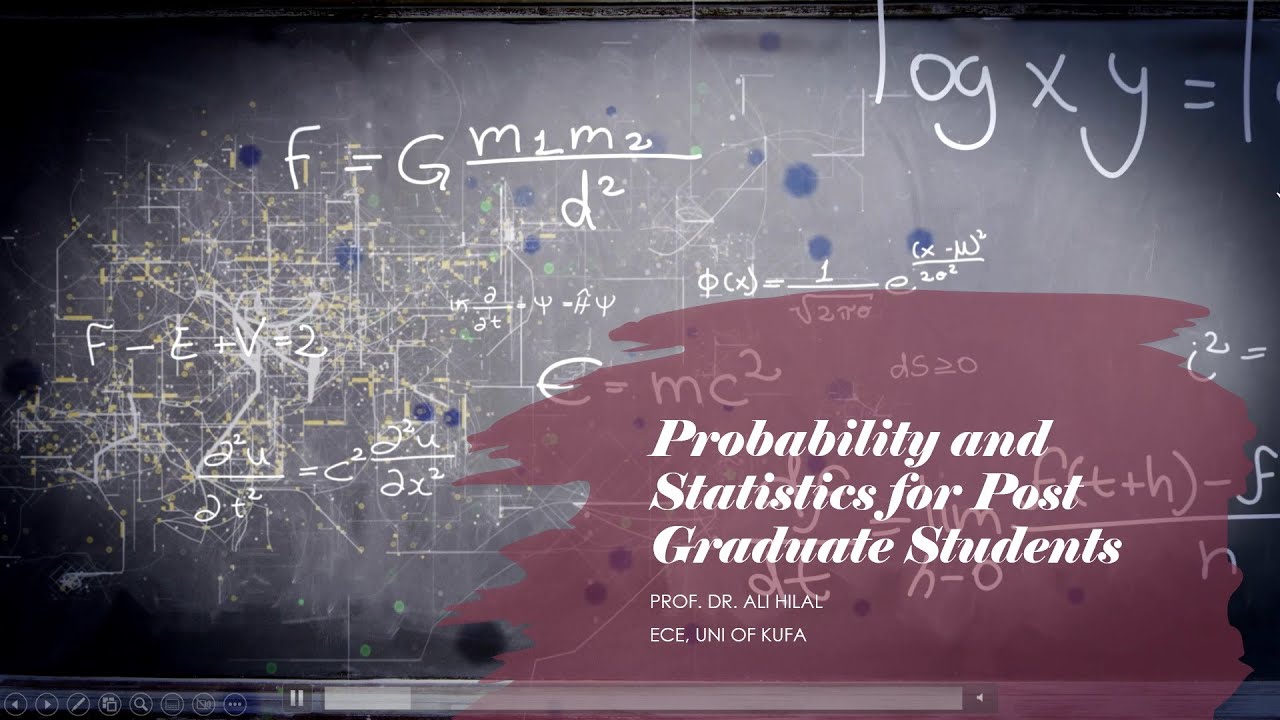 1- الاحتمالات والاحصاء لطلبة الدراسات العليا Probability and Statistics ...