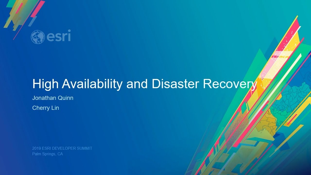 ArcGIS Enterprise: High Availability and Disaster Recovery - YouTube