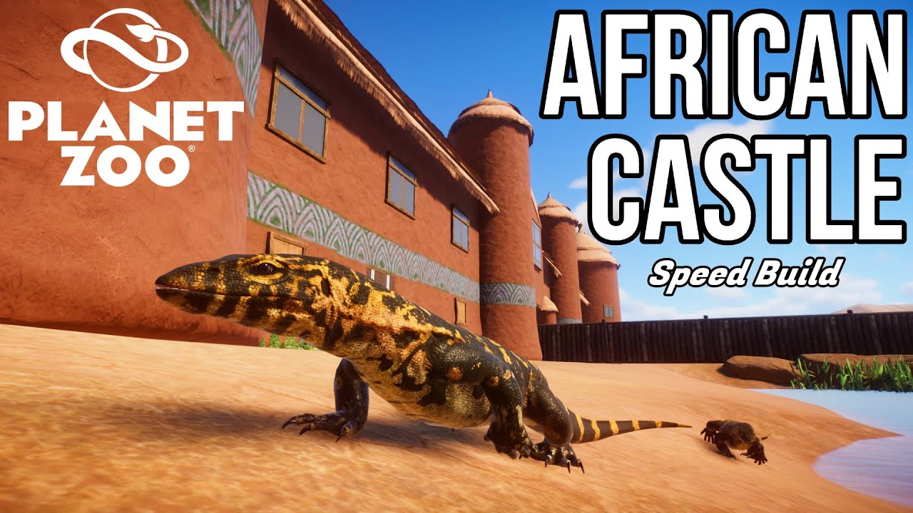 African Mud Castle & Nile Monitors 🏰 Let's Play Planet Zoo Franchise ...