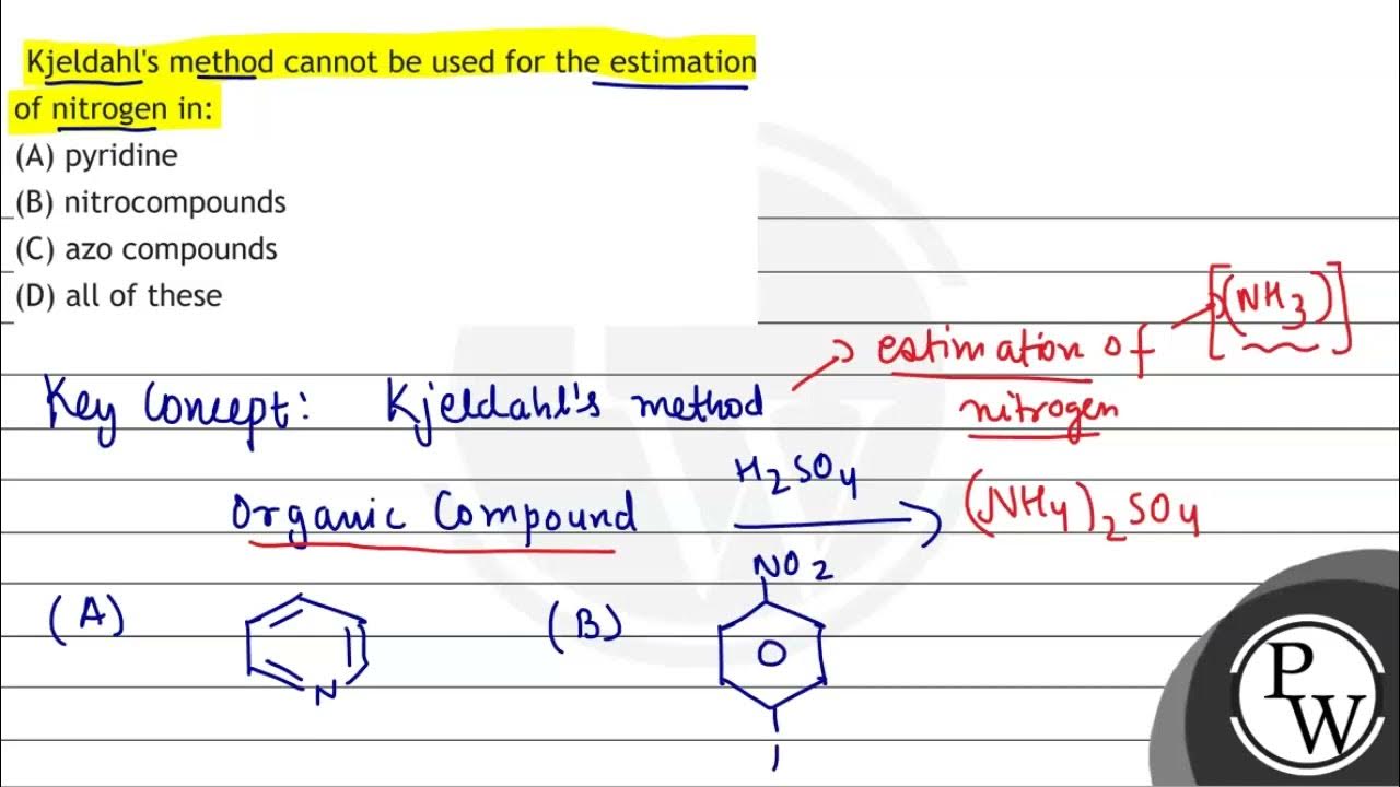 Kjeldahl s Method Cannot Be Used For The Estimation Of Nitrogen In A kjeldahl-s-method-cannot-be-used-for-the-estimation-of-nitrogen-in-a