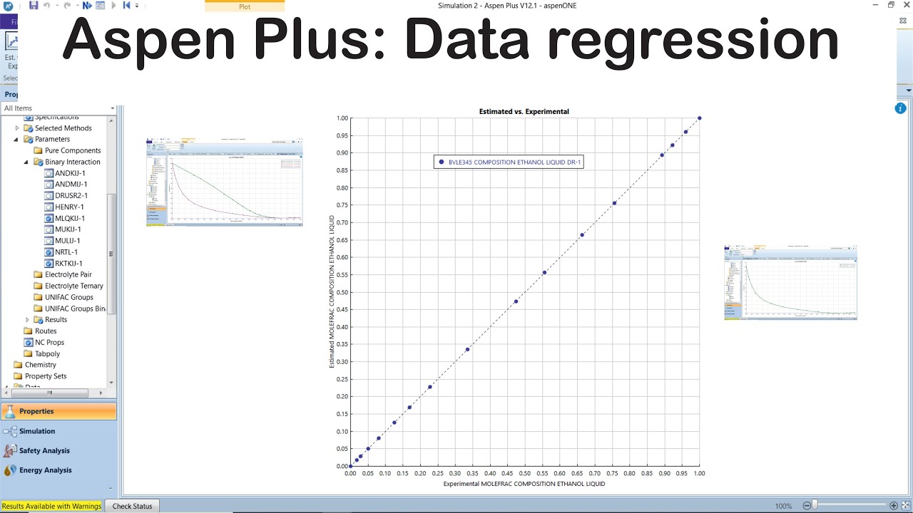 Aspen Plus: Data regression - YouTube