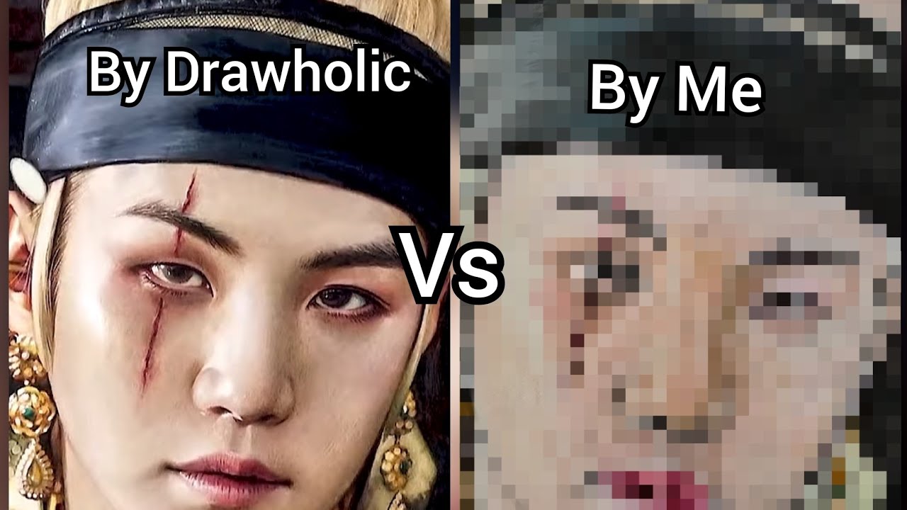 Drawing BTS Agust D- Daechwita 대취타 / Drawholic vs Me_ Artholic ...