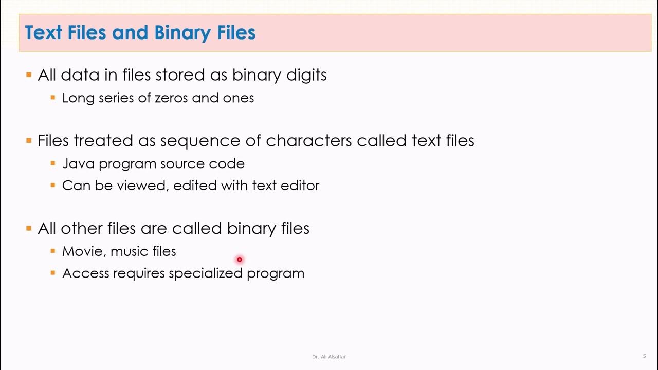 Lesson 02 Text & Binary Files 2022 - YouTube