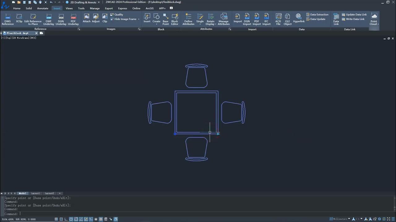 ZWCAD 2024 - Flexiblock (dinamički blok) - YouTube