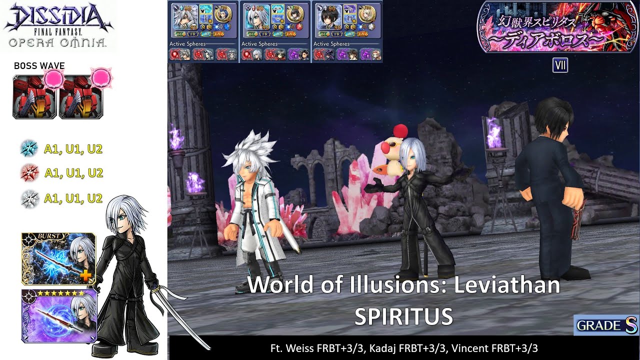 DFFOO [GL] World of Illusions Diabolos SPIRITUS: FF7 Run (No Cissnei ...