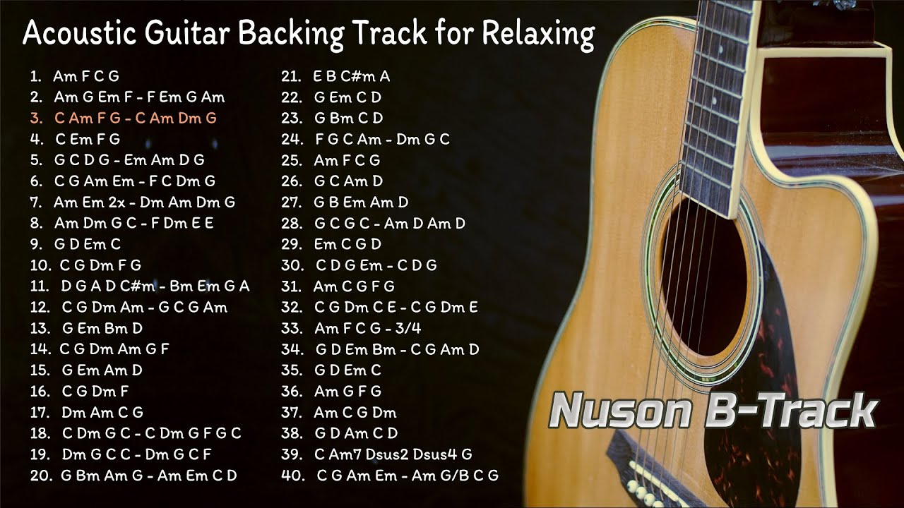 2 Hours 40 Best Acoustic Guitar Backing Tracks for Relaxing - YouTube