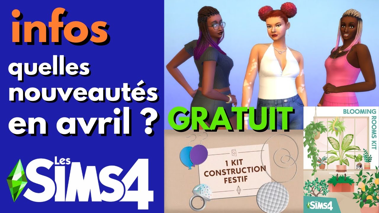 NOUVEAUTES en avril dans les Sims 4 ? 🧐 - YouTube