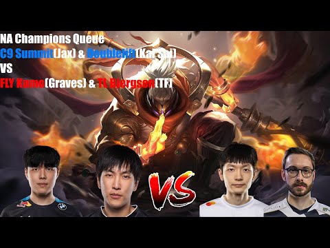 NA Champions Queue - C9 Summit(Jax) & Doublelift(Kai'Sai)VS FLY Kumo ...