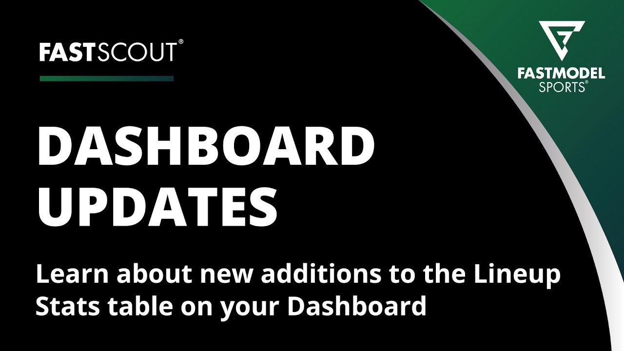 FastScout Quick Hitter: Updates to the Dashboard (NCAA - Dec 9th) - YouTube