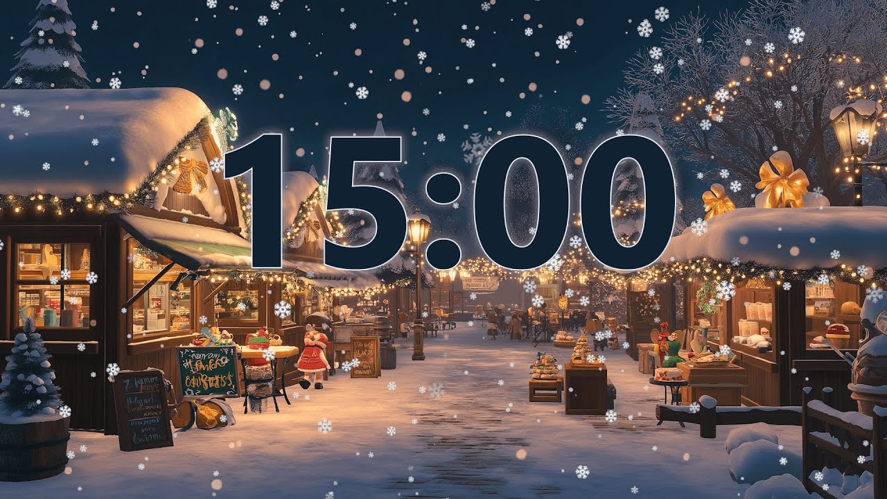 15-Minute Christmas Countdown Timer 🎄 | Festive Music & Alarm - YouTube