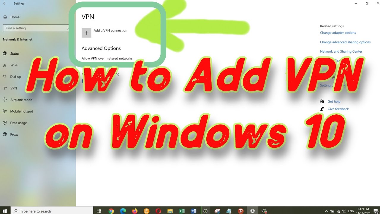 How to add free vpn in windows 10, how to set up new vpn on windows 10 ...
