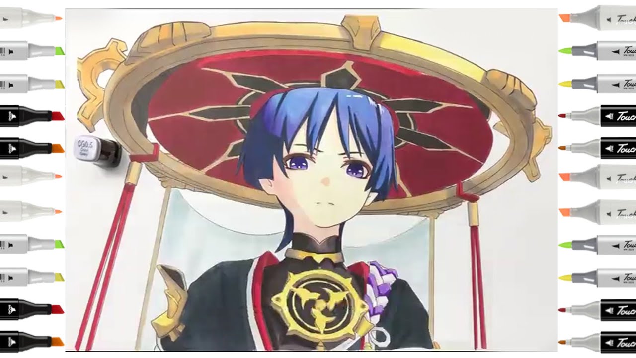 Genshin Impact Character Scaramouche Drawing and Coloring #Shorts - YouTube