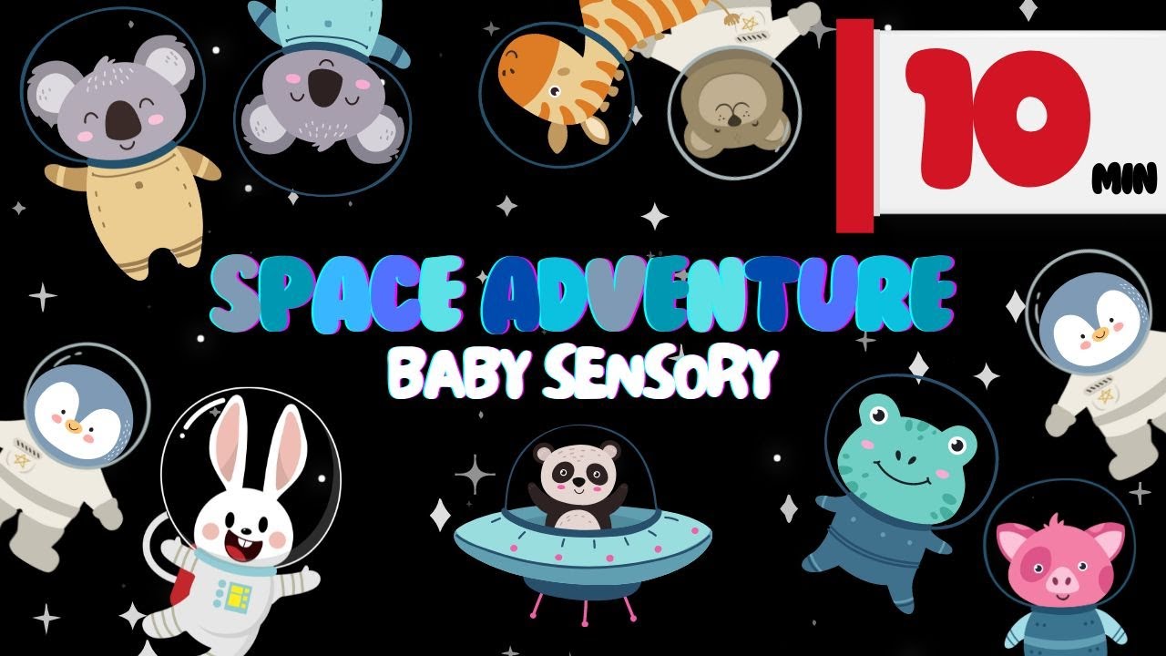 Baby Sensory - Space Adventures with Animals - Visual Stimulation - YouTube