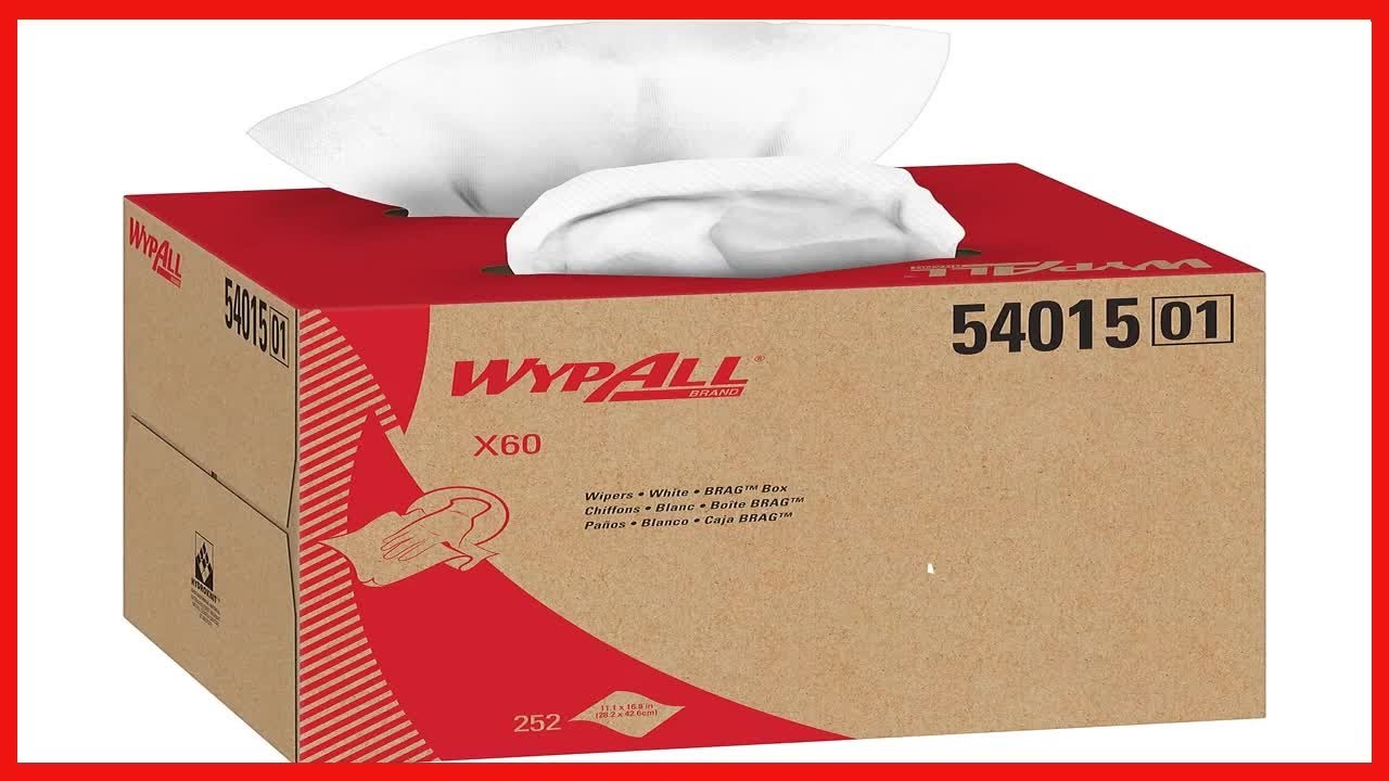 WypAll General Clean X60 Multi-Task Cleaning Cloths (54015), Brag Box ...
