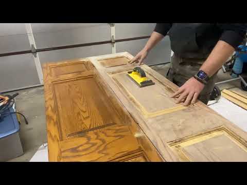 Old wooden door ( how to sand door) part 3 - YouTube