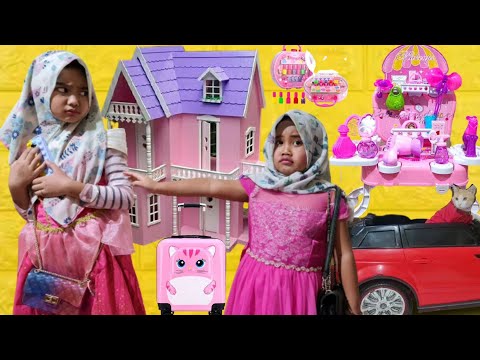 HANUM BELAJAR PAKAI HIJAB - Main Make up Jadi Princess Berhijab, Cantik...😍 Shafeea Hanum