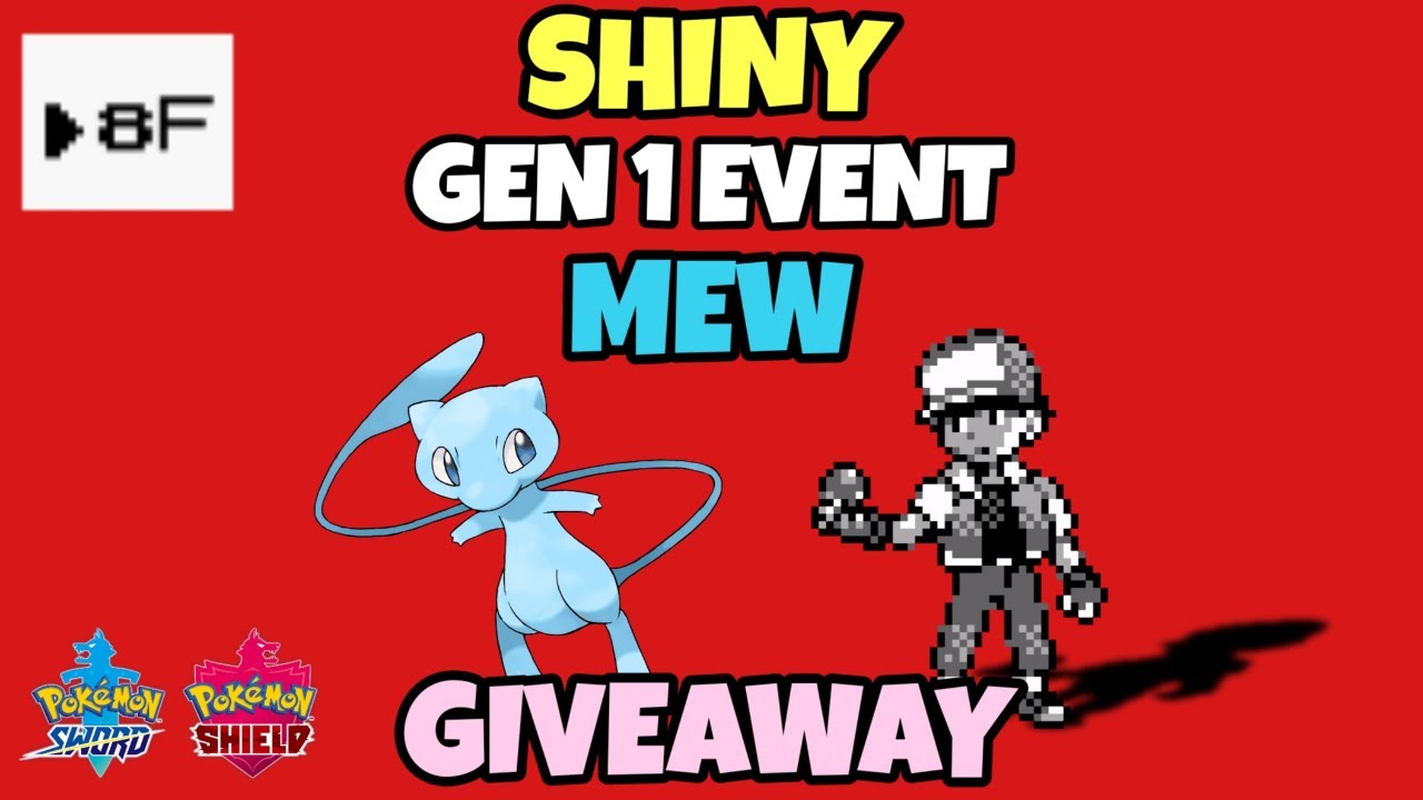 Pokemon Sword/Shield: Gen 1 Event Shiny Mew Giveaway! (8F) - YouTube