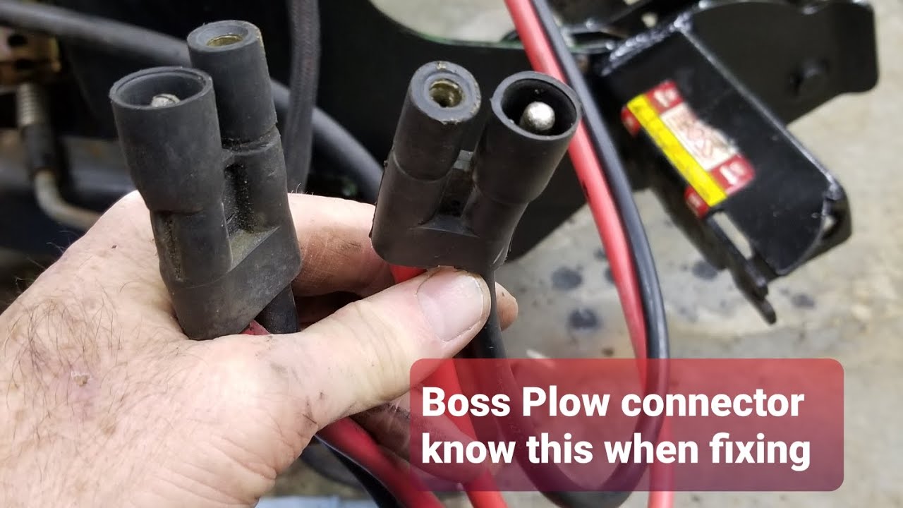 Boss Snowplow Power connector repair and rejuvination - YouTube
