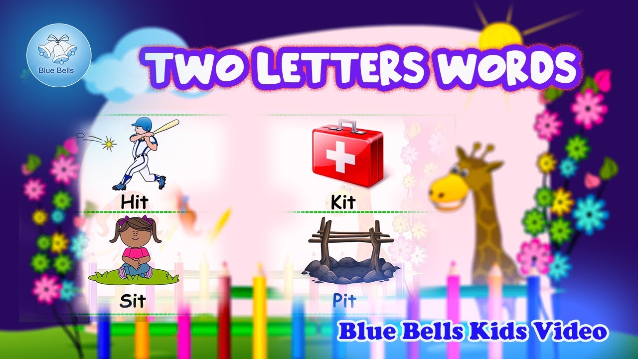 English Reading | Two Letters Words For Kids | Learning for Toddler ...