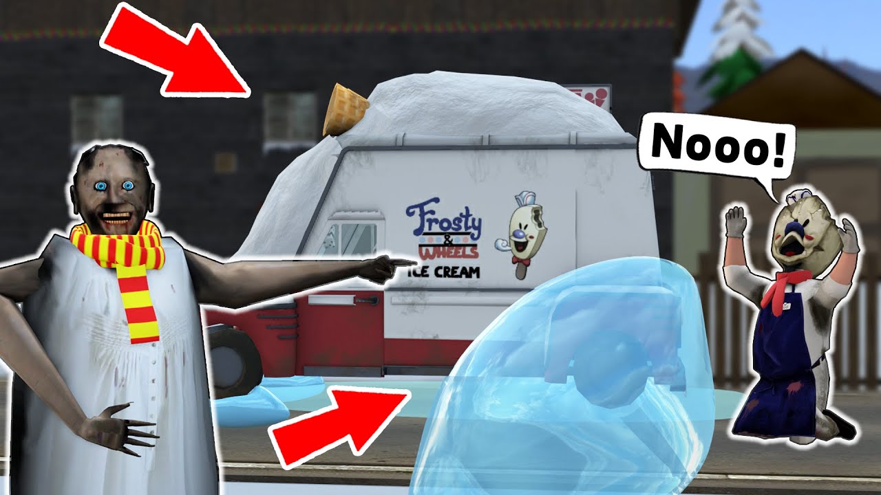 Granny vs frozen car vs Ice Scream - funny horror animation parody (p ...