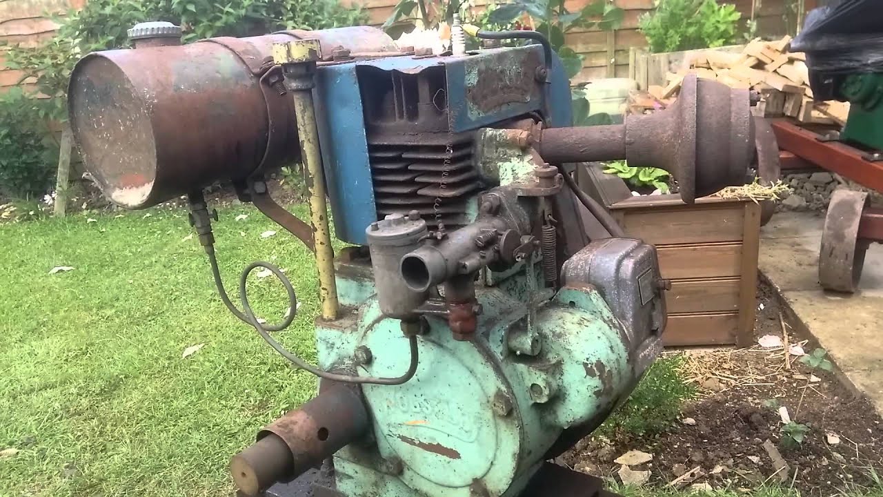 Wolseley AC stationary engine - YouTube