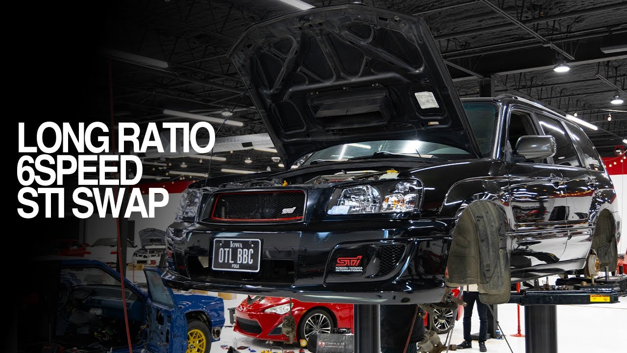FULLY STI swapped FORESTER XT (Complete Drivetrain INSTALL) - YouTube
